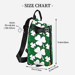 Crossbody Sling Backpack Patricks-Day-Irish-Flag Travel Hiking Chest Daypack One Strap Shoulder Bag
