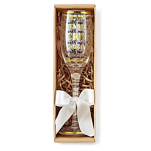 Mud Pie Plan with Me Champagne Glass, Gold