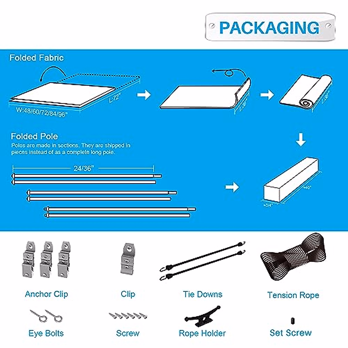 Patio Paradise Roll up Shades Roller Shade 7'Wx6'H Outdoor Shade Blind Pull Shade Privacy Screen for Patio Porch Deck Balcony Pergola Trellis Carport Brown