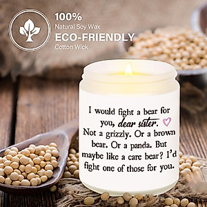 Sister Gifts, Sister Birthday Gifts, Funny Sister Gifts from Sister Brother, Gifts for Sister on Mother's Day, Sibling Candles, Sister Gift for Christmas Gifts, Sister Graduation Gifts(7oz)