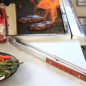 Outset QB22 Locking, 1 EA, Rosewood Tongs Extra Long 22"