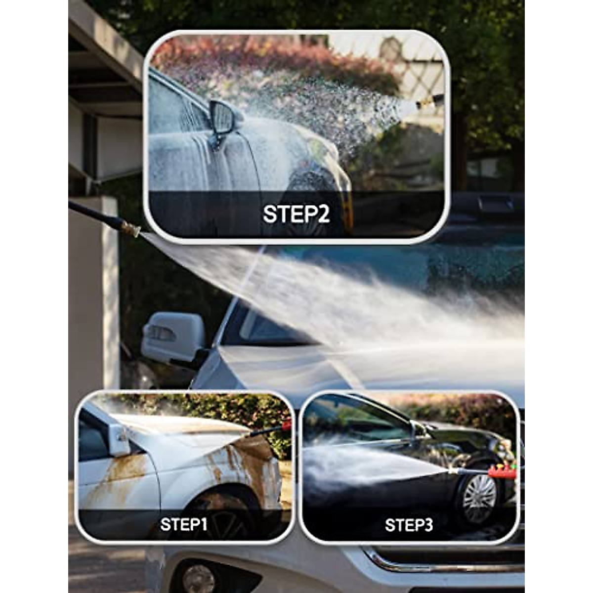 LAND Pressure Washer, Max 3000 PSI Electric Power Washer, Professional Washer Cleaner,1800W High Pressure Washer with 6 Hose Nozzles Suitable for Cleaning Cars, Gardens, Fences and Outdoor Floors