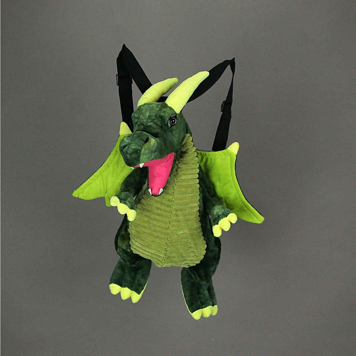 Magical Furry Plush Green Dragon Mini Backpack