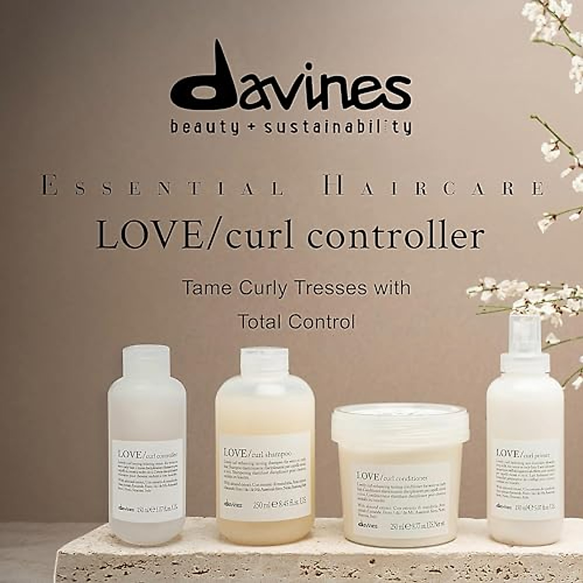 Davines LOVE Curl Controller, Taming And Relaxing Cream For Very Curly And Wavy Hair, Anti-Frizz Curl Defining Formula, 5.07 Fl Oz