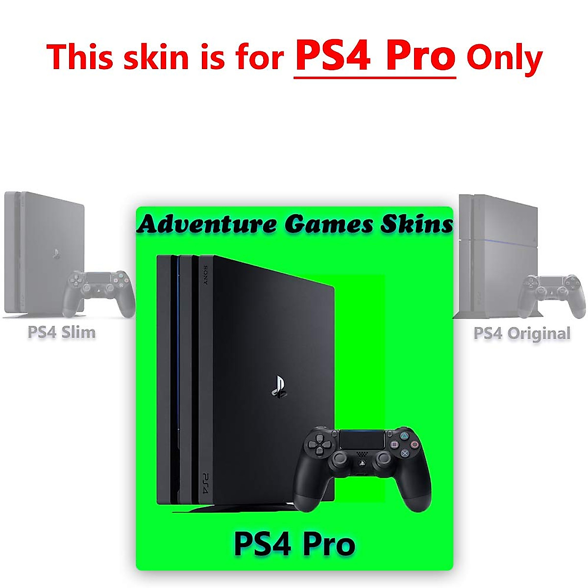 Adventure Games - Earth & Moon - Vinyl Console Skin Decal Sticker + 2 Controller Skins Set - Compatible with PlayStation PS4 PRO gaming console systems