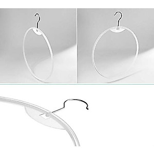 WellieSTR 20PCS Thong Underwear Display Ring Hanger 12", Plastic Round Circle Loop Hook Bikini Swimwear Lingerie Brief Display Hoop Rack Holder