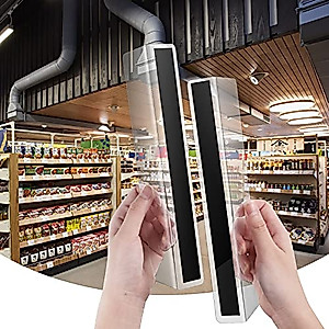 ULTECHNOVO Clear Shelf Dividers, Plastic Shelf Divider- 5PCS Shelf Separator with Magnetic Side- Firmly Standing Clear Shelf Clapboard for Cabinets Shelf Store Goods