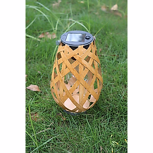 Metal Solar Lantern for Hanging or Table,Waterproof Outdoor Solar Lights for Patio Courtyard Garden