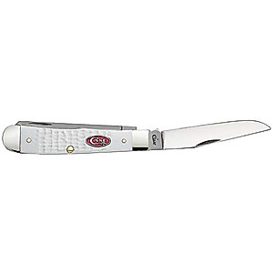 Case WR XX Pocket Knife Sparxx White Jigged Synthetic Trapper Item #60182 - (6254 SS) - Length Closed: 4 1/8 Inches