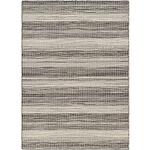 Mark&Day Outdoor Rugs, 8x10 Kyrenia Modern Indoor/Outdoor Charcoal Area Rug, Non Shedding Grey Beige Carpet for Patio, Porch, Deck, Bedroom, Living Room or Kitchen (7'7" x 10')