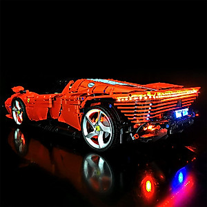 LED Lighting Set Compatible with Lego Technic 42143 Ferrari Daytona SP3 Building Set (NOT Included The Building Model Sets)