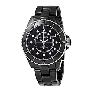 Chanel J12 Automatic Diamond Black Dial Ladies Watch H5702