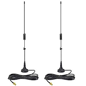 2-Pack 16.5 Inch Dual Band Ham Radio Antenna VHF UHF 136-174MHz 400-470MHz Magnetic Base SMA Female Antenna Handheld Two Way Radio Antenna for BaoFeng UV-5R UV-82 BF-888 BTECH F8HP by LUITON