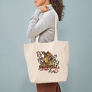 CafePress Squirrely Squirrel Lover Tote-Bag Natural Canvas Tote-Bag,Shopping-Bag