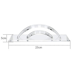 BNP Tweezers Display Stand Durable Acrylic Eyelash Extension Tools Holder Tweezer Transparent Scraper Organize Rack 6 Holes White