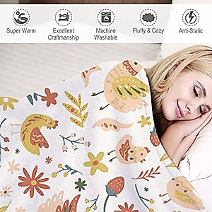 Chicken Blanket Gifts, 40"x50" Funny Throw Blanket for Kids Adults, Lightweight, Plush, Soft, Cozy, Warm, Flannel Blankets for Bed Couch