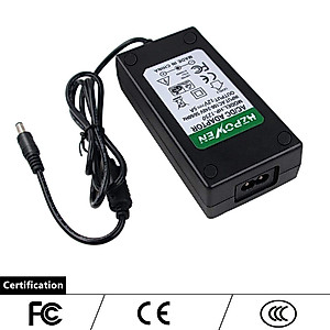 12V AC DC Adapter for Zebra ZQ500 ZQ510 ZQ520 Direct Thermal Printer ZQ52, Zebra Printer Charging Power Supply Cord