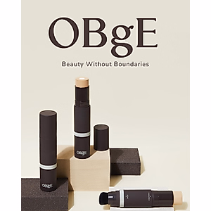 OBgE Natural Cover Foundation #23 (Beige, 0.5oz)- Stick Foundation with Brush for Flawless Skin Tone Correction and Coverage. Long-Lasting Wear for Daily Use.