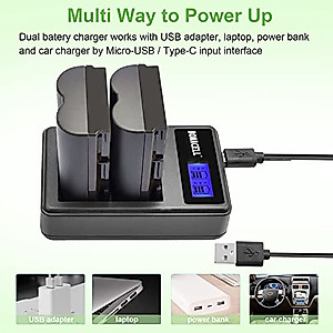 Bonacell EN-EL3E Battery(2 Pack) 2000mAh and LCD Dual Charger Compatible with Nikon D700, D300S, D300, D200, D100, D90, D80, D70, D70s, D50 Digital SLR Camera