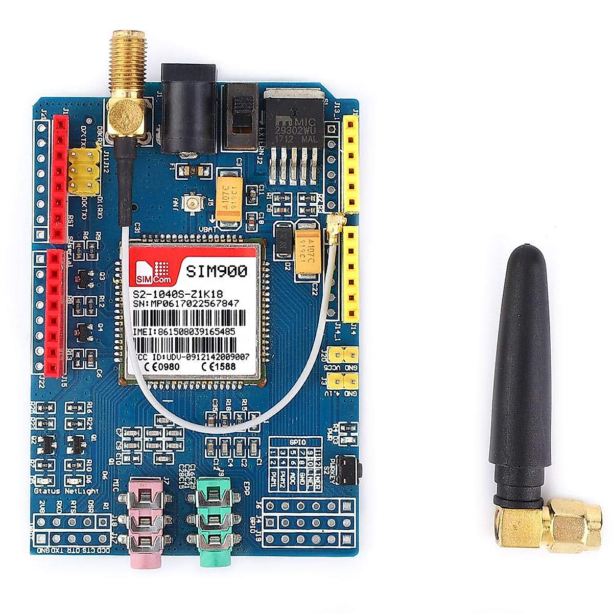 Module,Development Board Module Kit,5~26V SIM Development Module,Fit for SIM900 850/900/1800/1900 MHz GPRS/GSM,Quad-Band 850/900/ 1800/1900 MHz - Would Work on GSM Networks