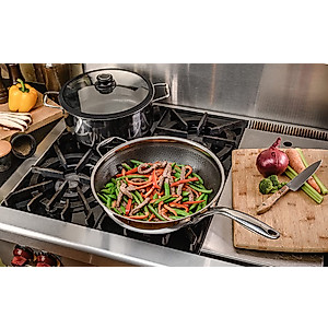 Black Cube Quick Release Cookware Wok with Helper Handle, 12.5-Inch/2.5 Quart …