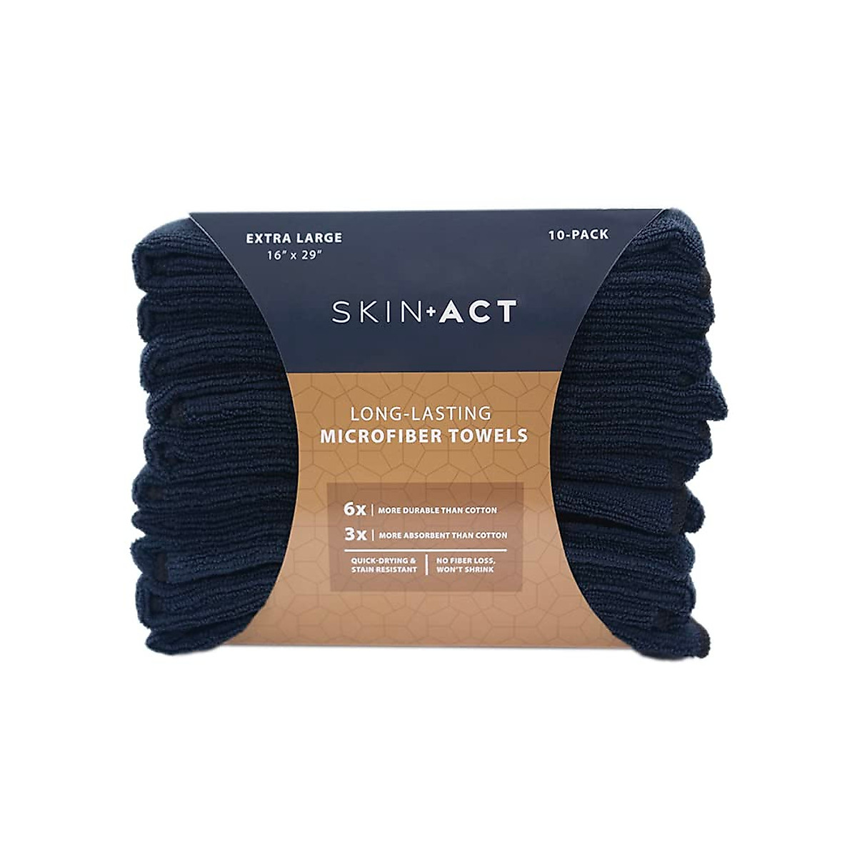SKINACT Microfiber Towel Black 10PCS