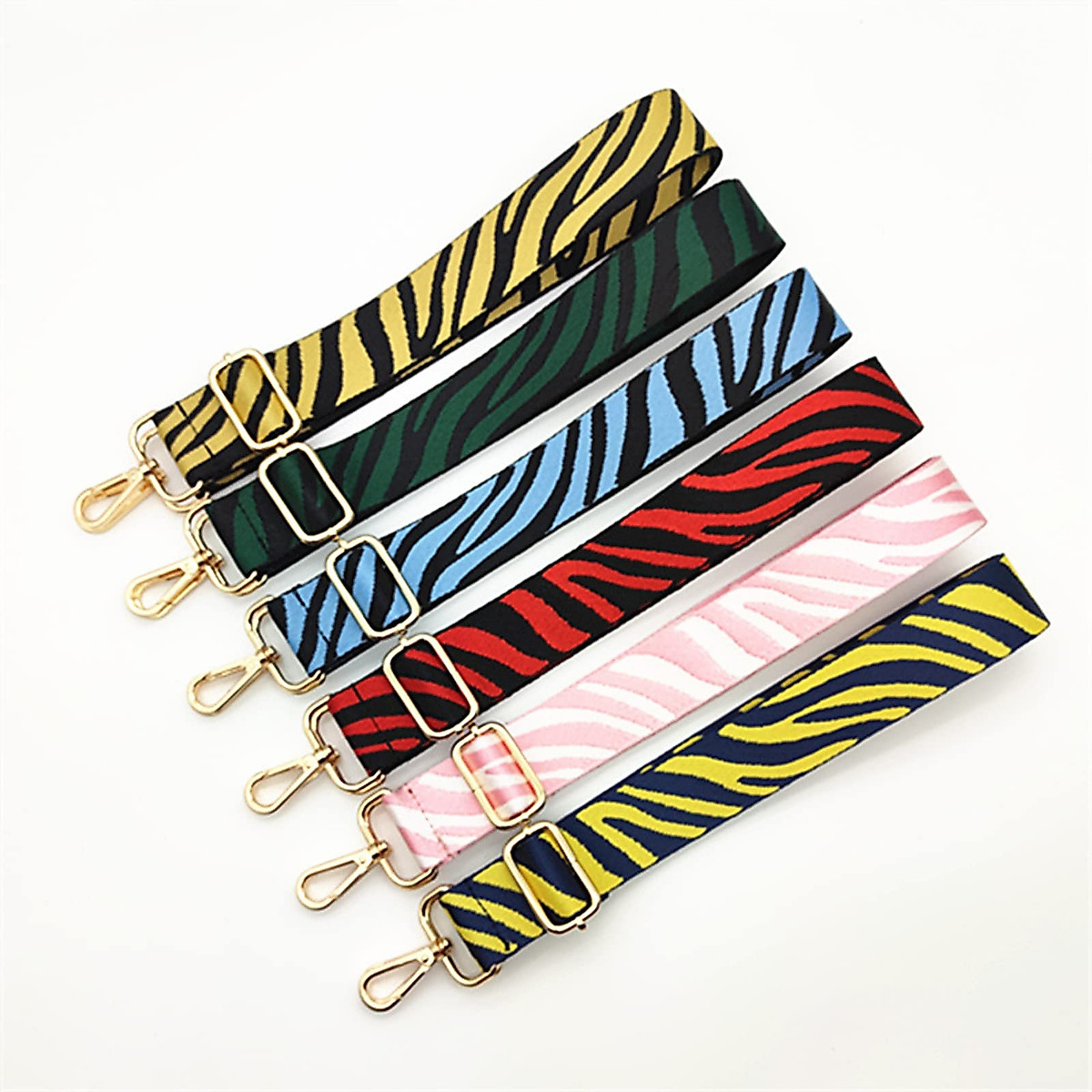 Beacone Wide Shoulder Strap Adjustable Replacement Crossbody Handbag Purse Strap Belt (Zebra Pattern-White)