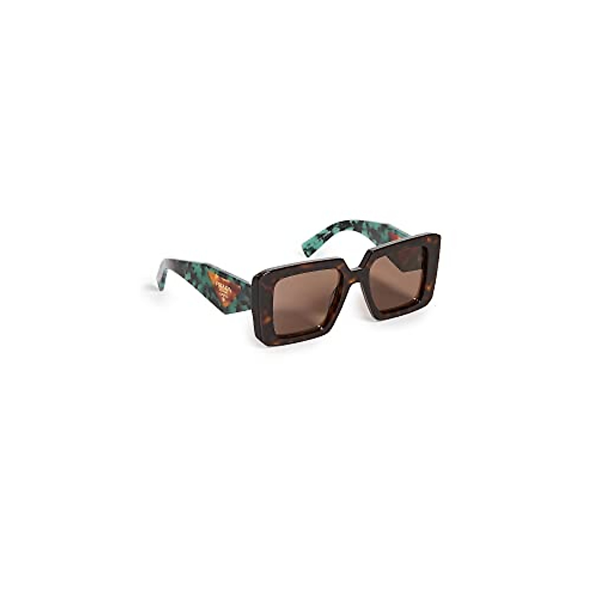 Prada Women's 23YS Symbole Sunglasses, Tortoise, Brown, Print, One Size
