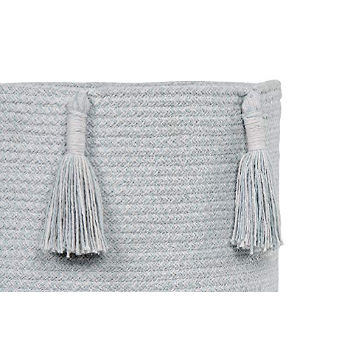 Lorena Canals Basket Woody Pearl Blue - Pearl Blue - Baskets - 9" x Ø 9" - 97% Cotton, 3% Other Fibres