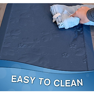 nbstep Anti Fatigue Mats for Kitchen Floor, 3/4" Thick 3D Massage Kitchen Floor Mat - Non-Slip Foam Comfort Cushion for Home Sink, or Yoga, Ergonomically - All Day Support - Stress Relief, Blue