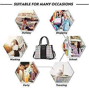 Womens Purses and Handbags PU Leather Shoulder Bags Ladies Designer Top Handle Satchel Tote Bag (Pink)