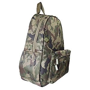 Hedgren Earth Sustainably Made Backpack with Detachable Waistpack, Olive Camo Green