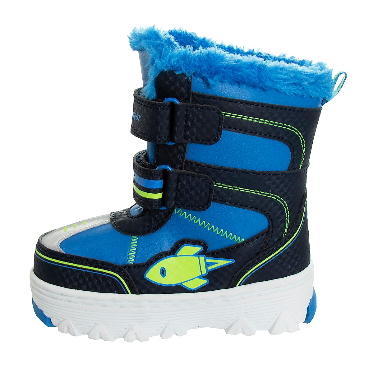 Disney Toy Story Snowboots - Buzz Lightyear Sheriff Woody - Fur Lined Insulated Waterproof boys Winter Boots - Navy Blue (size 12 Little Kid)