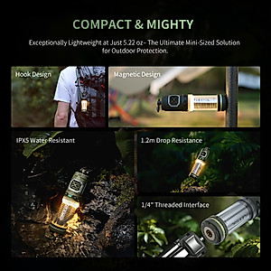 FLEXTAIL Tiny Mosquito Repeller, Rechargeable Outdoor Mosquito Repellent, 329°F Heating 30ft Protection Zone Ultra Mini with Camping Light Magnetic Design for Outdoor Camping Backpacking Patios