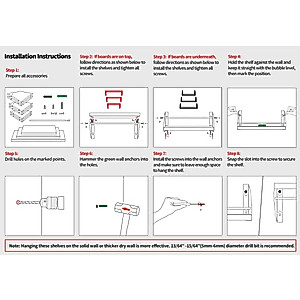 EYMPEU Floating Wall Shelves Set of 3 with Fence, Rustic Wall Shelf with Bar Bracket for Wall Mounted Hanging, Bathroom, Kitchen, Bedroom, Living Room, Plant