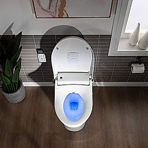 WOODBRIDGE Luxury, Elongated One Piece Toilet with Advanced Bidet Seat, T-0022, White