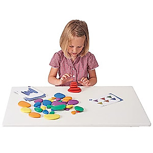 Rainbow Pebbles - Set of 36 Sorting and Stacking Stones with 20 Activity Cards - In Home Learning Toy for Early Math