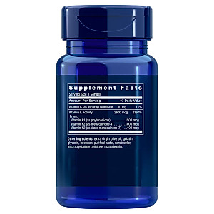 Life Extension Super K with Advanced K2 Complex Softgels,90 Count