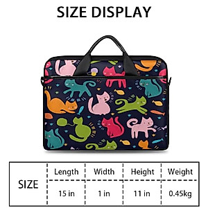Warm Cats Laptop Computer Bag Waterproof Shoulder Messenger Bag 13-15 inch Durable Laptop Tote Bag with Shoulder Strap Handle Lightweight Crossbody Briefcase