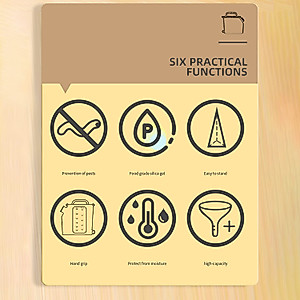 Reusable Silicone Food Storage Bag,100% BPA Free Retain Freshness Containers with Snap Fastener and Portable Hook，Sealing and High-Temperature Resistance for Grain, Fruit, Liquid