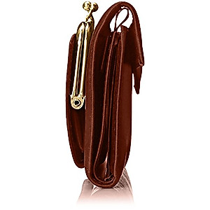 Buxton Heiress Organizer Clutch, Mahogany, One Size