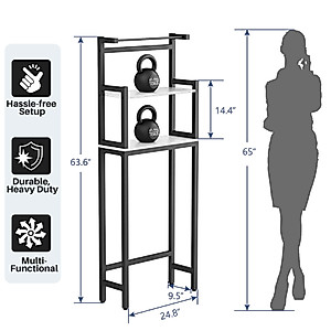 Aquzee Bathroom Shelf Over Toilet, Heavy Duty Space Saving 3-Tier Storage Shelving Rack Organizer