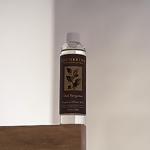 COCORRÍNA Reed Diffuser Refill - Oud Bergamot 6.7 oz. Reed Diffuser Oil Refill Home Fragrance for Bedroom, Bathroom Home Decor