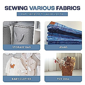 WALLECOM Portable Sewing Machine for Beginners and Kids with 12 Stitch Applications, Dual Speed, and Reverse Stitch- Small Sewing Machine with Foot Pedal, Easy to Use Electric Mini Sewing Machine