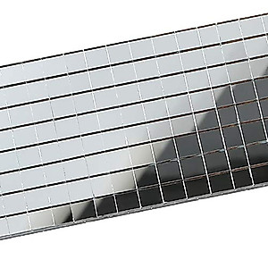 PP OPOUNT 2360 PCS Self Adhesive Mosaic Tiles, 5 x 5 mm Disco Tiles, Square Mirror Mosaic Tiles for Interior Decoration, DIY Disco Ball, Card Making and Art Collage