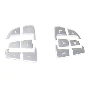 EKoKim Car Styling Steering Wheel Button Covers Trim Stickers Compatible with Mercedes Benz GLC A C Class W205 X253 CLA C177 GLA X156 Accessories
