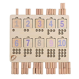 Kghios Peg Number Board for Toddlers,Montessori Math Materials Toys for Toddlers,Baby Counting Teaching Toy, Preschool Materials for 3 4 5 Year Old Boys & Girls Learning & Educational Toys