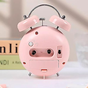 HEGZA Analog Alarm Clock Loud Alarm Clock for Bedrooms, Analog Alarm Clock, Small Alarm Clock, Cute Design for Kids, Battary Operation, 4 inch Kids Alarm Clocks (Color : B)