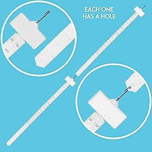 10 Pieces Station Hanging Merchandise Strips with Hooks, Display Merchandise Strips for Retail Display with Label Header