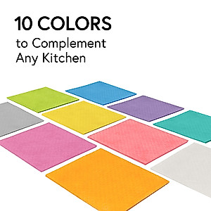 Swedish Wholesale Swedish DishCloths for Kitchen- 10 Pack Reusable Paper Towels Washable - Eco Friendly Cellulose Sponge Microfiber Dish Cloths - Kitchen Essentials - Grey